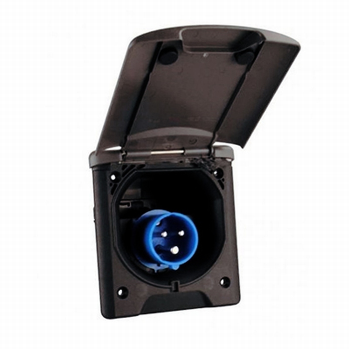 CEE stopcontact design 2014 zwart - P/stuk